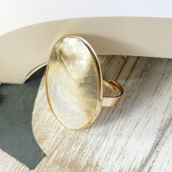 Alquimia | Jewelry | Avalon Shell Statement Bohemian Ring | Poshmark